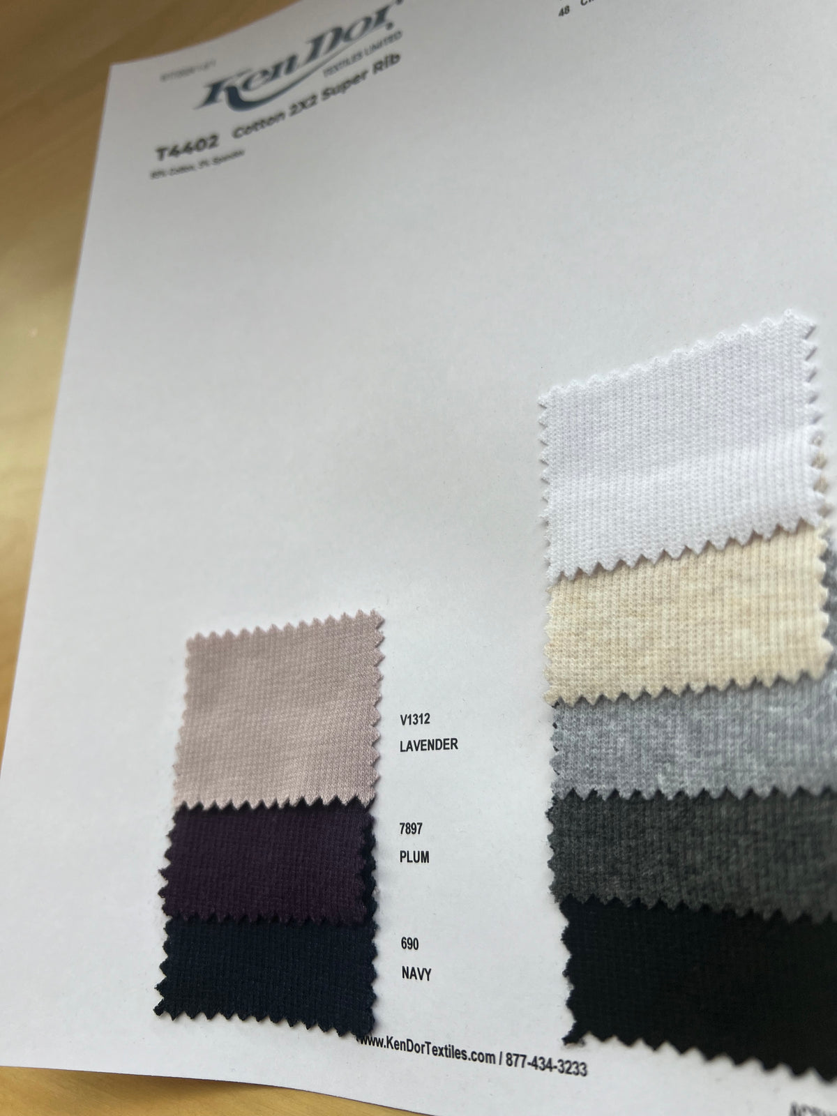 T4402 - Cotton 2X2 Super Rib | KenDor Textiles