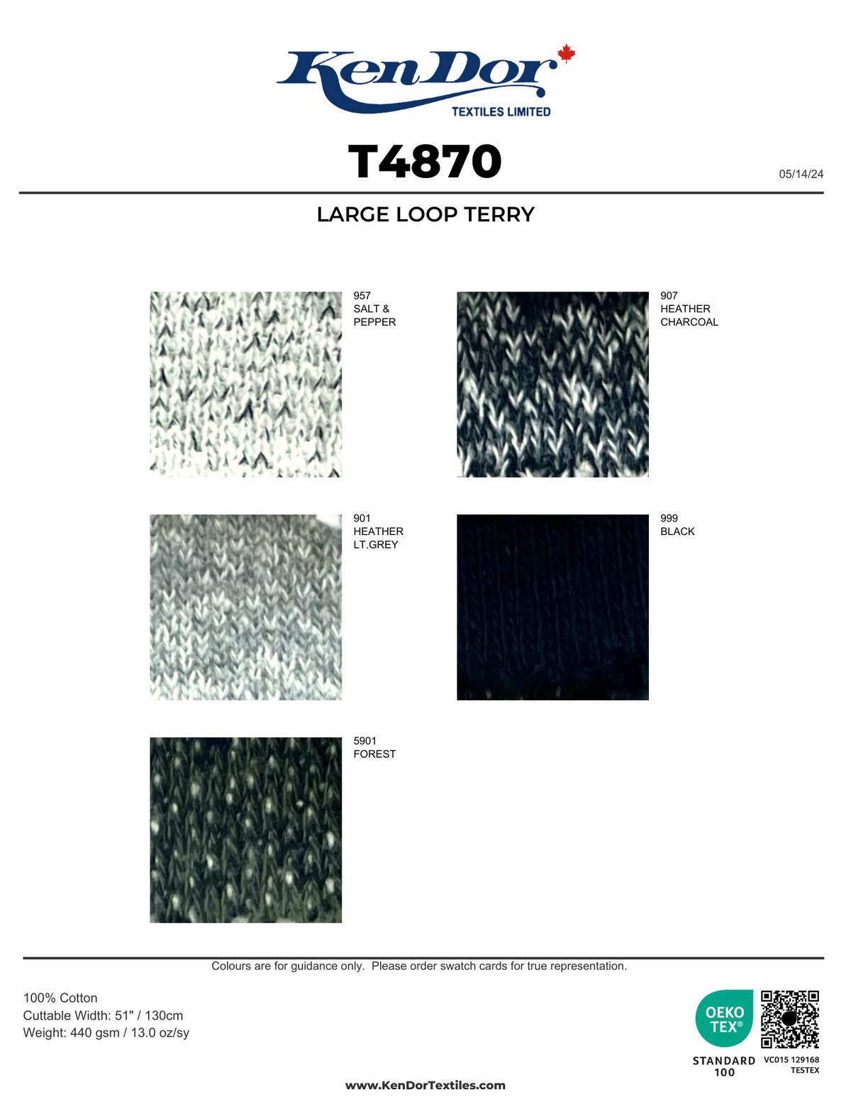 T4870 - Large Loop Terry | KenDor Textiles