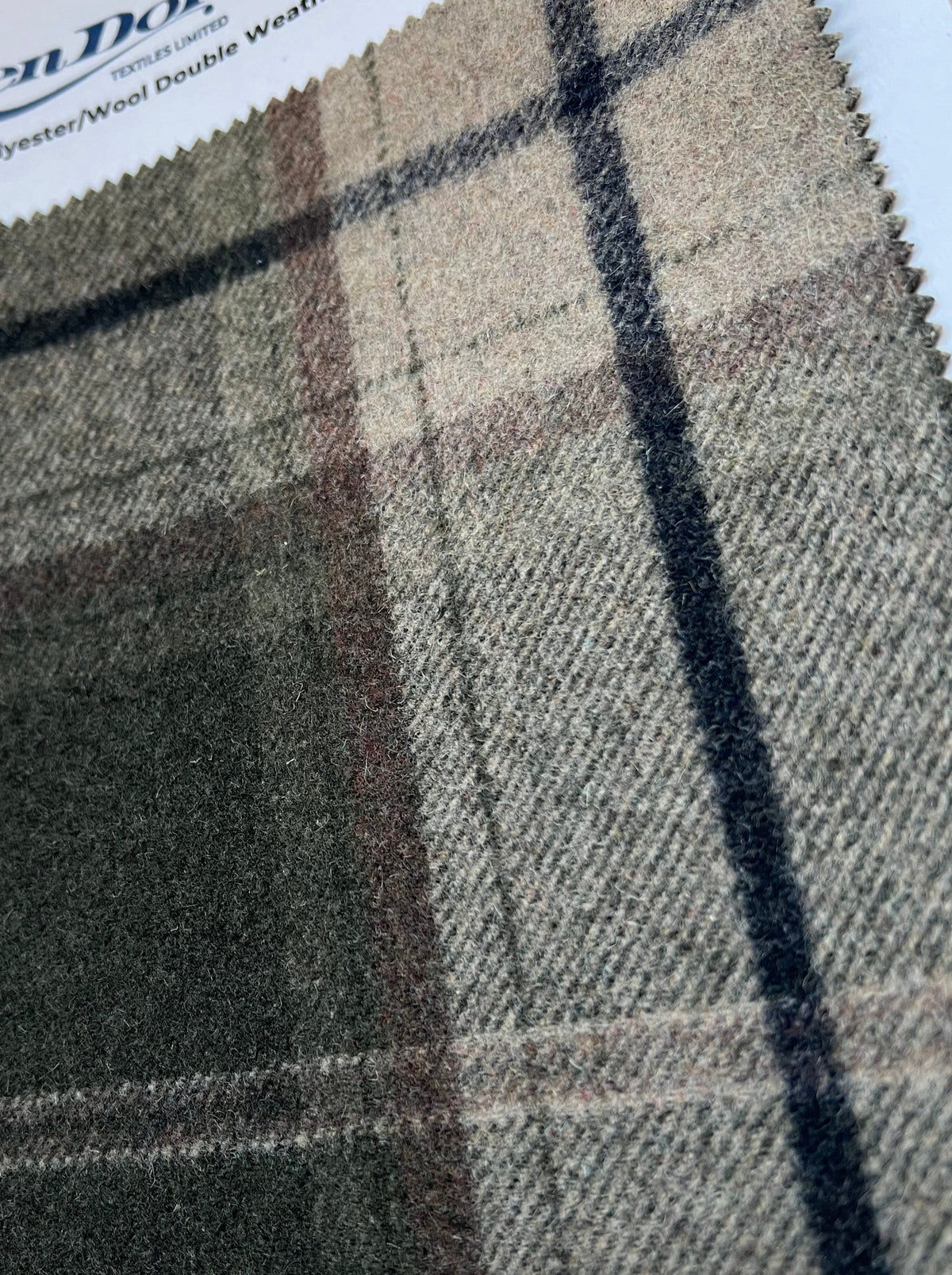 T8077 - Polyester/Wool Weathered Twill Plaid | KenDor Textiles